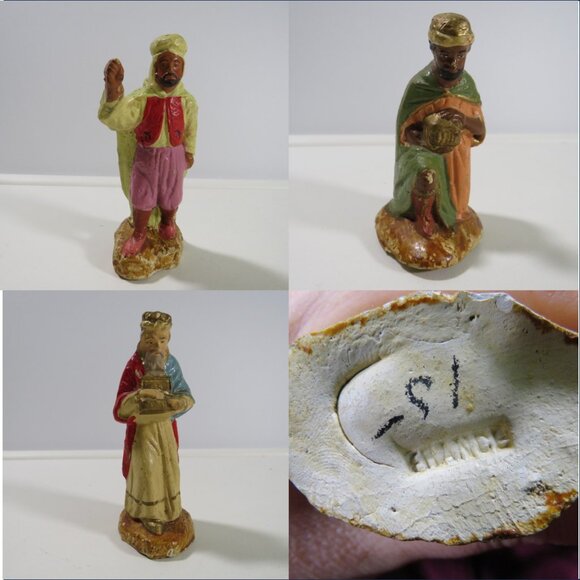 FRANCE | Holiday | Vtg Nativity Wiseman 3 Made In France Really Old ...
